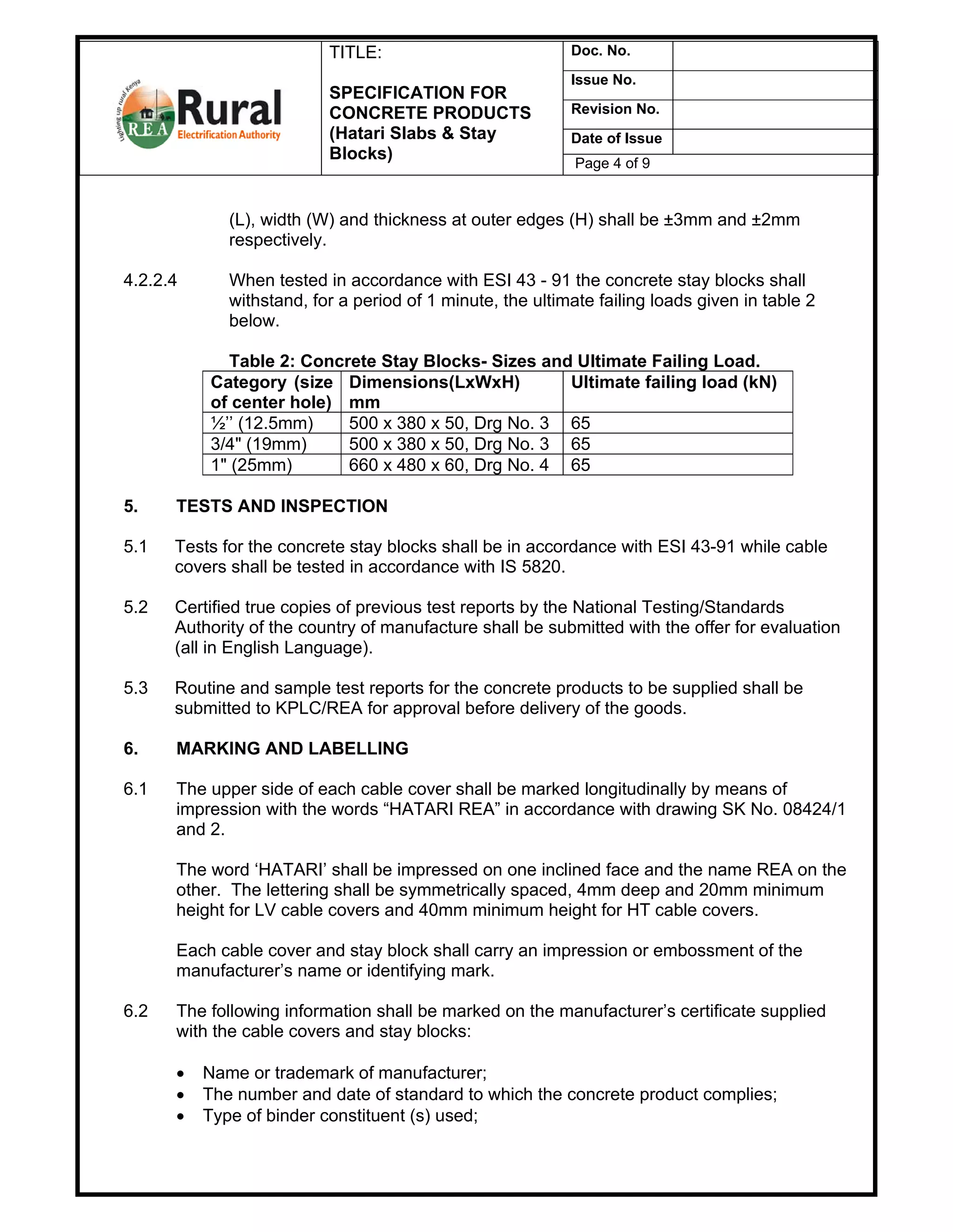 Concrete cable cover products | PDF