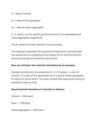 Concrete calculation | DOCX