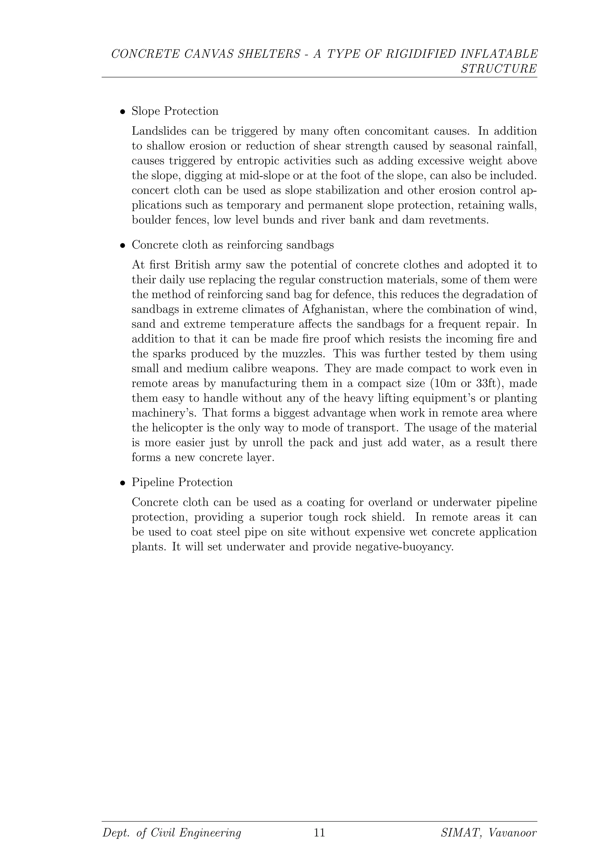 Concrete canvas shelters | PDF