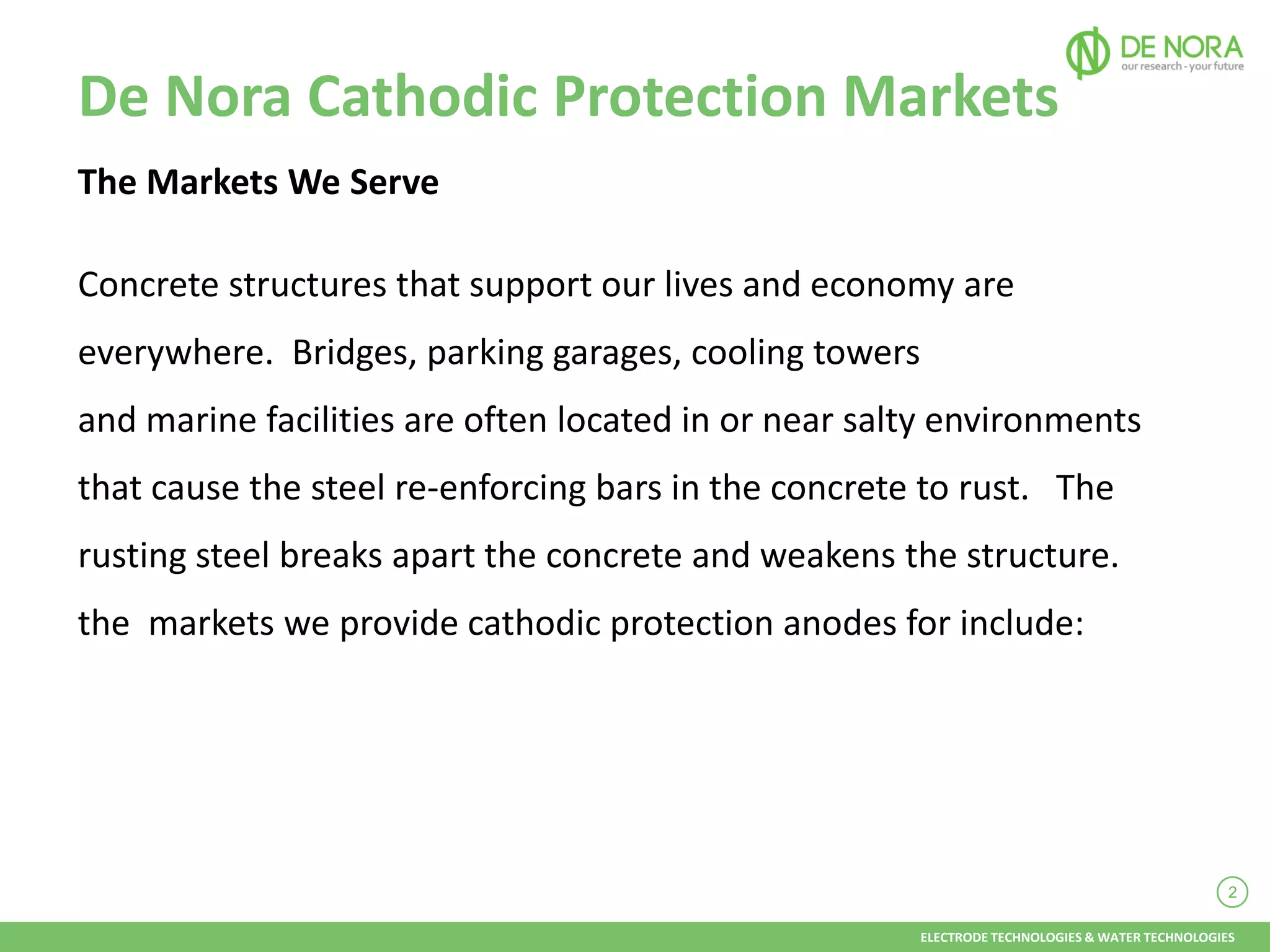 Concrete Cathodic Protection De Nora | PDF | Civil Engineering Industry ...