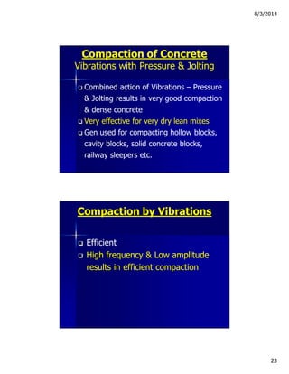 Concrete compaction [compatibility mode] | PDF