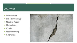 CONCRETE CRACKS and REPAIR (Non-Destructive Test) | PDF
