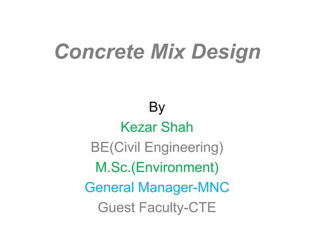 Concrete design mix (ss) | PDF | Civil Engineering Industry | Industries