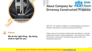 Concrete Driveway Construction Proposal PowerPoint Presentation Slides ...