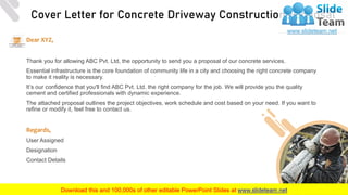 Concrete Driveway Construction Proposal PowerPoint Presentation Slides ...