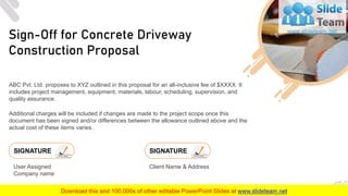 Concrete Driveway Construction Proposal PowerPoint Presentation Slides ...