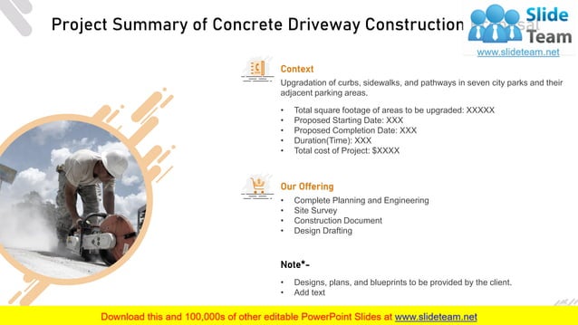 Concrete Driveway Construction Proposal PowerPoint Presentation Slides ...