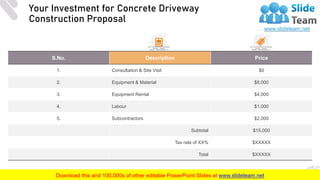 Concrete Driveway Construction Proposal PowerPoint Presentation Slides ...