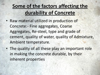 Concrete durability | PDF | Civil Engineering Industry | Industries