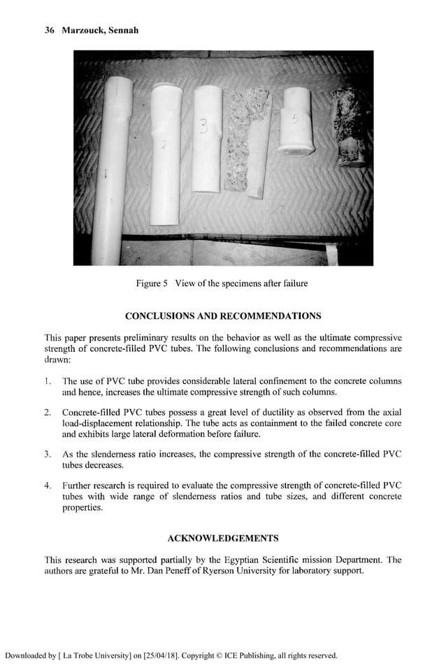 Concrete filled pvc tube | PDF