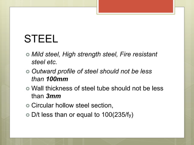 Concrete filled steel tubes | PPTX