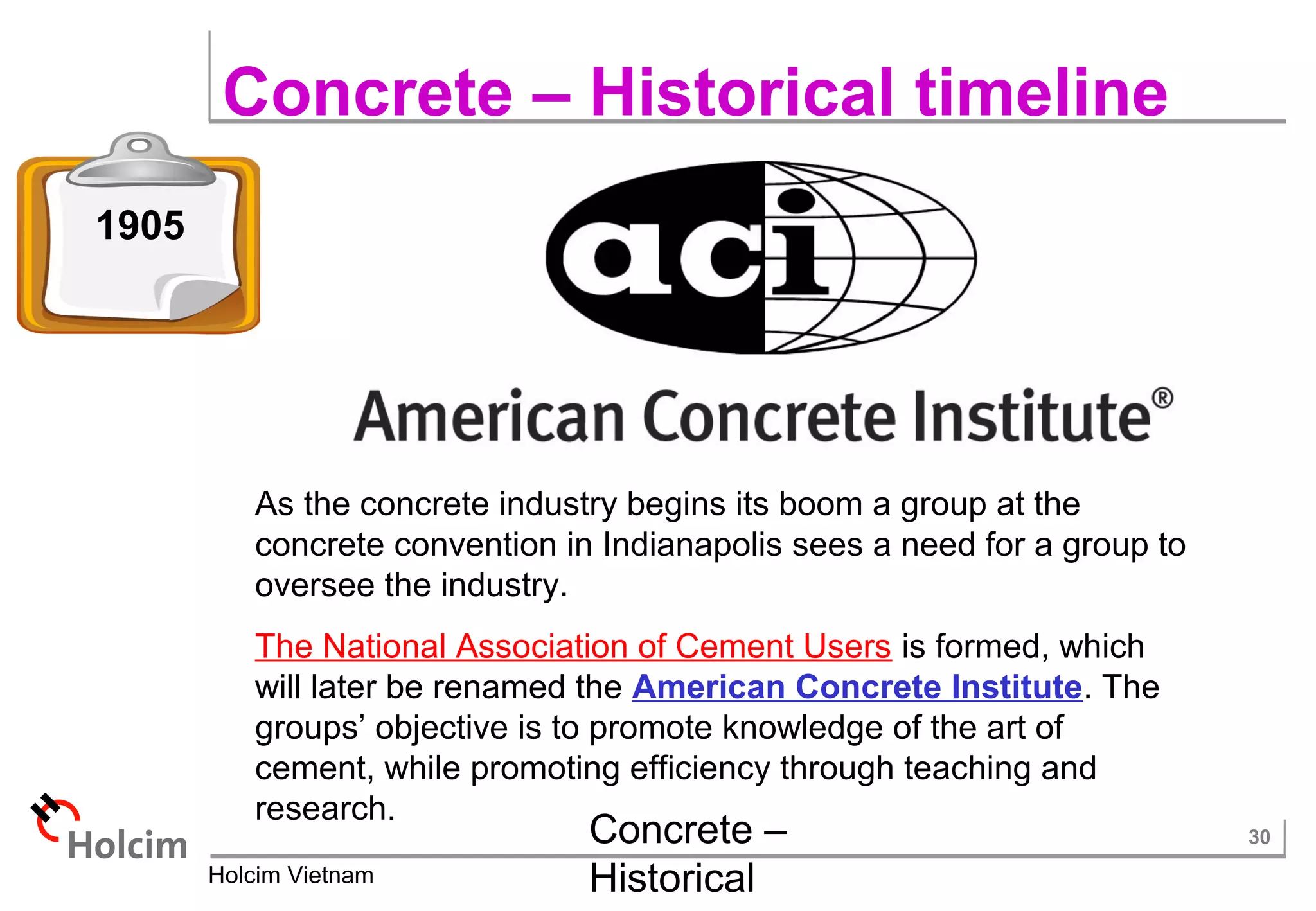 Concrete historical timeline | PPT