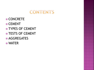 Concrete ingredients | PPTX