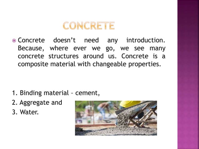 Concrete ingredients | PPTX