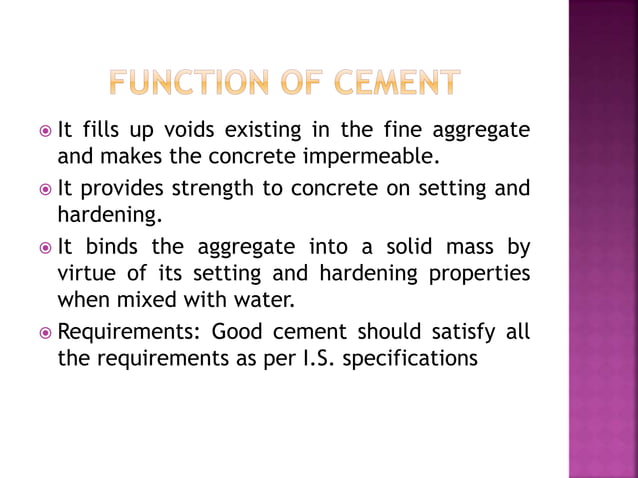 Concrete ingredients | PPTX