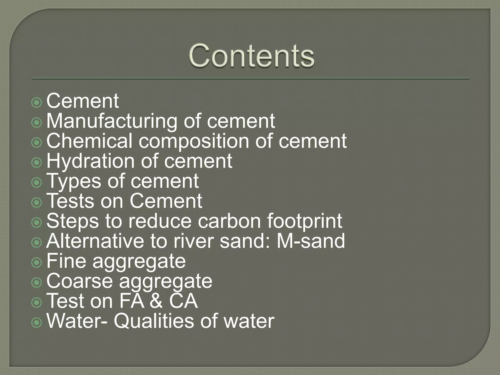 Concrete ingredients | PPTX