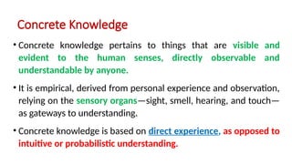 Concrete Knowledge and Abstract Knowledge | PPTX