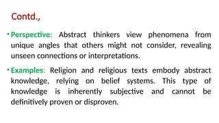 Concrete Knowledge and Abstract Knowledge | PPTX