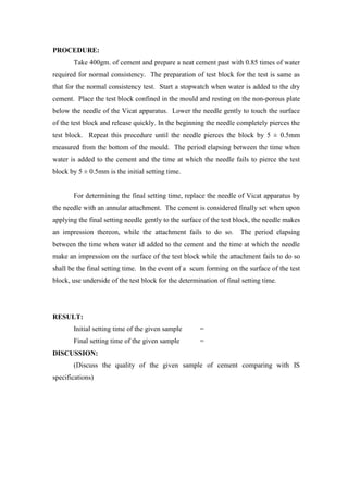 Concrete lab s5 procedure | PDF