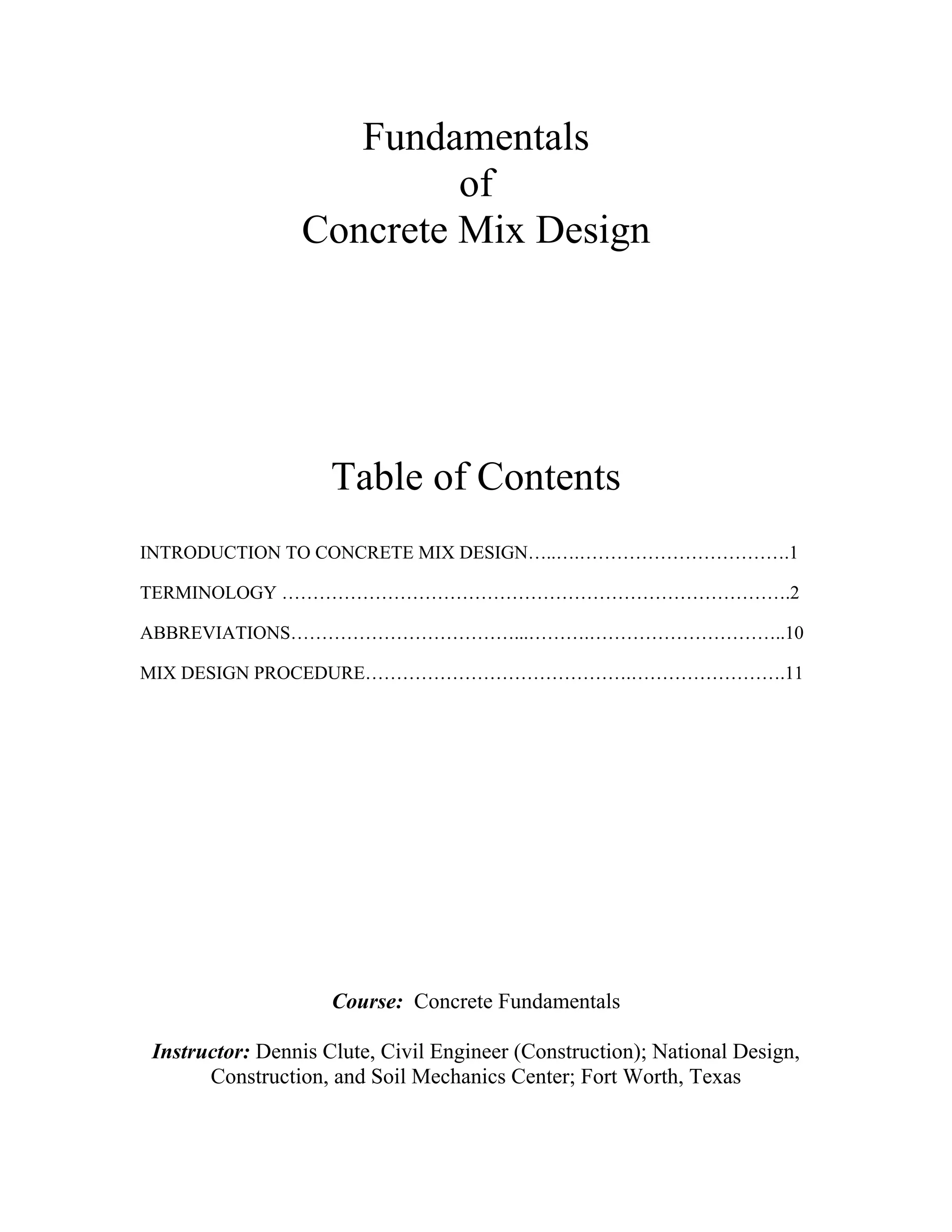Concrete mix design | PDF