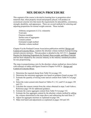 Concrete mix design | PDF