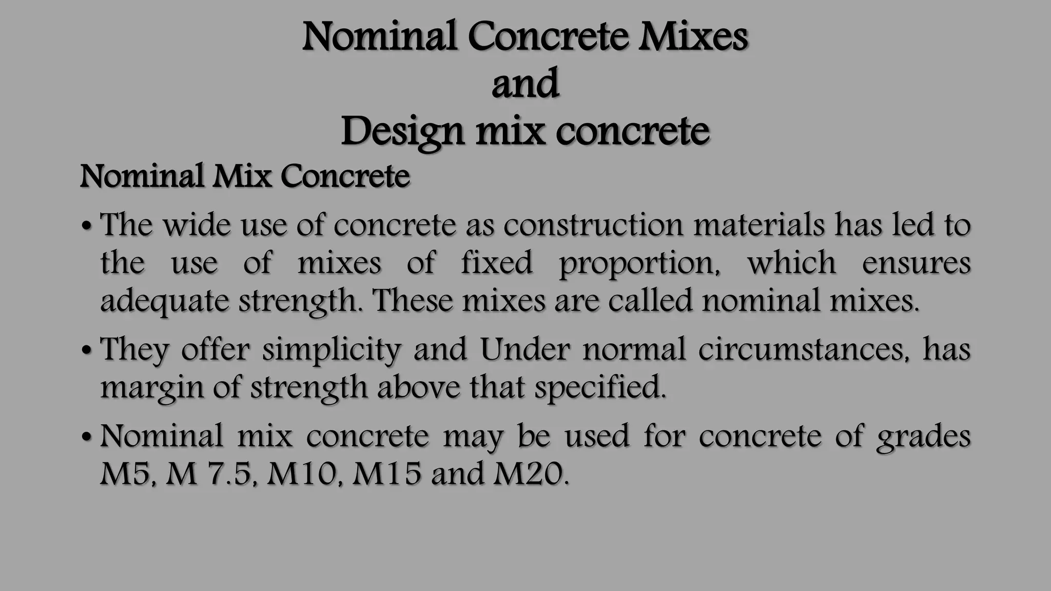 Concrete Mix Design | PPTX