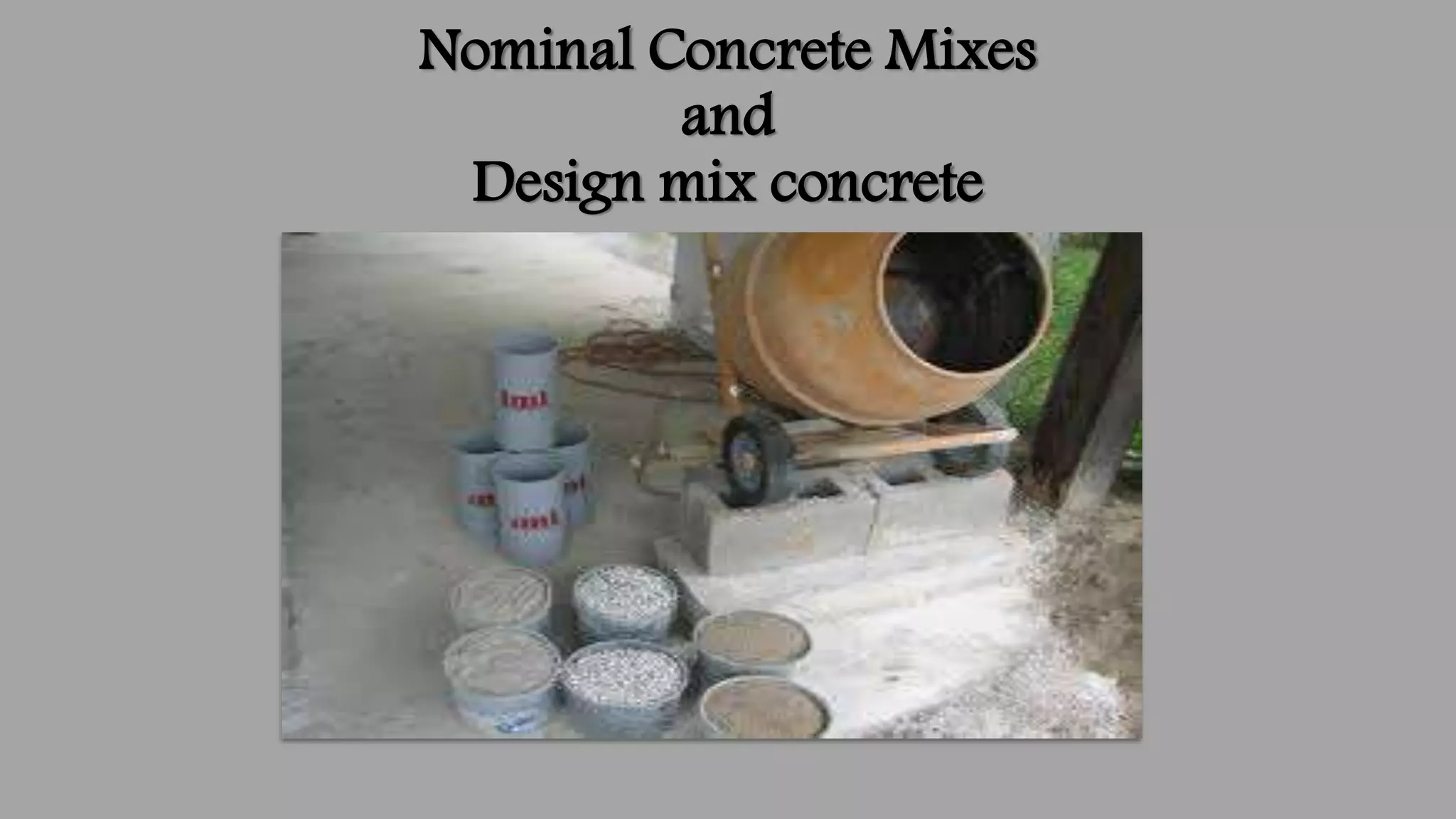 Concrete Mix Design | PPTX
