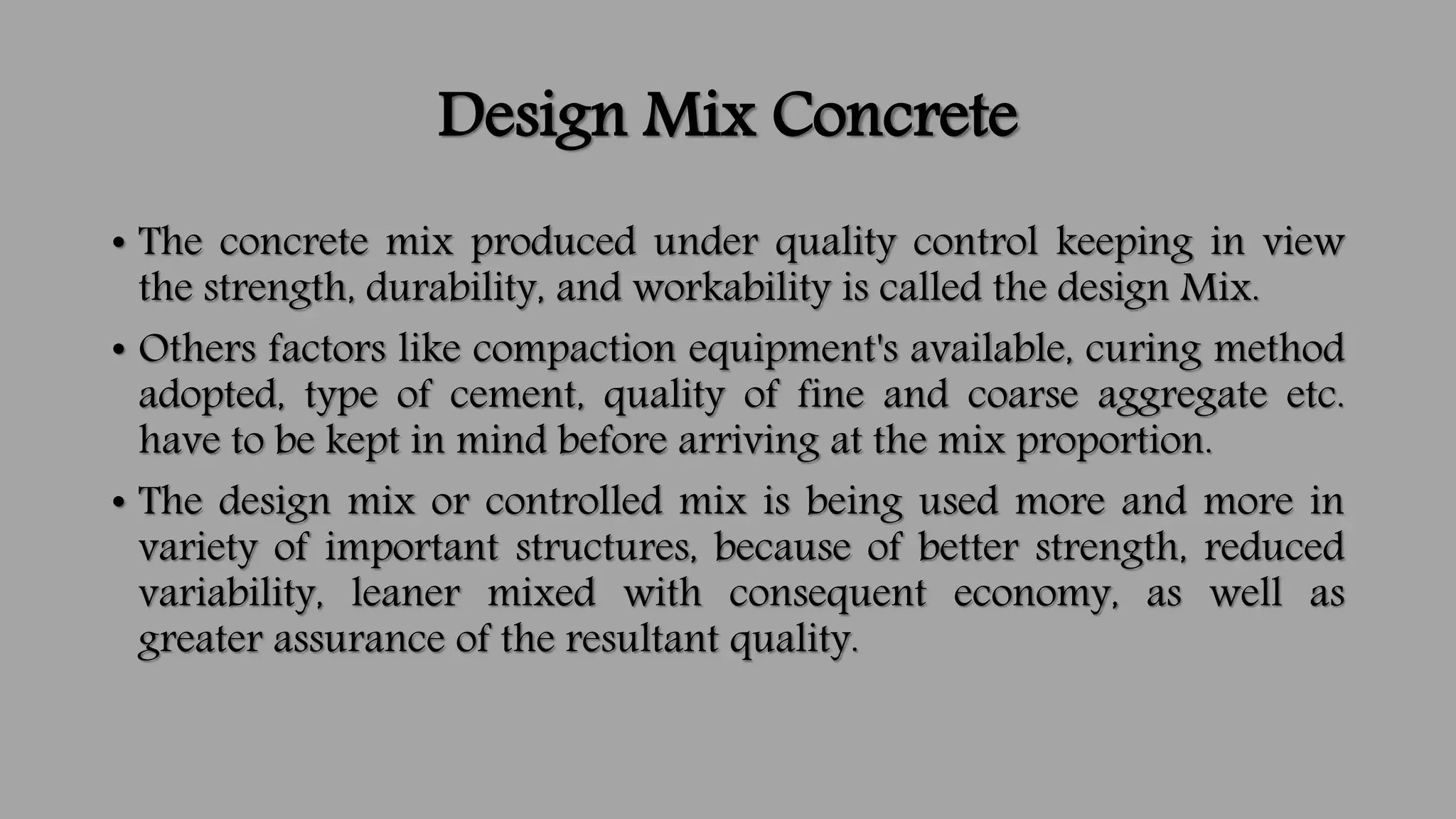 Concrete Mix Design | PPTX
