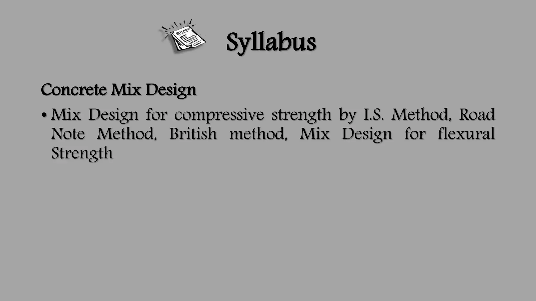 Concrete Mix Design | PPTX