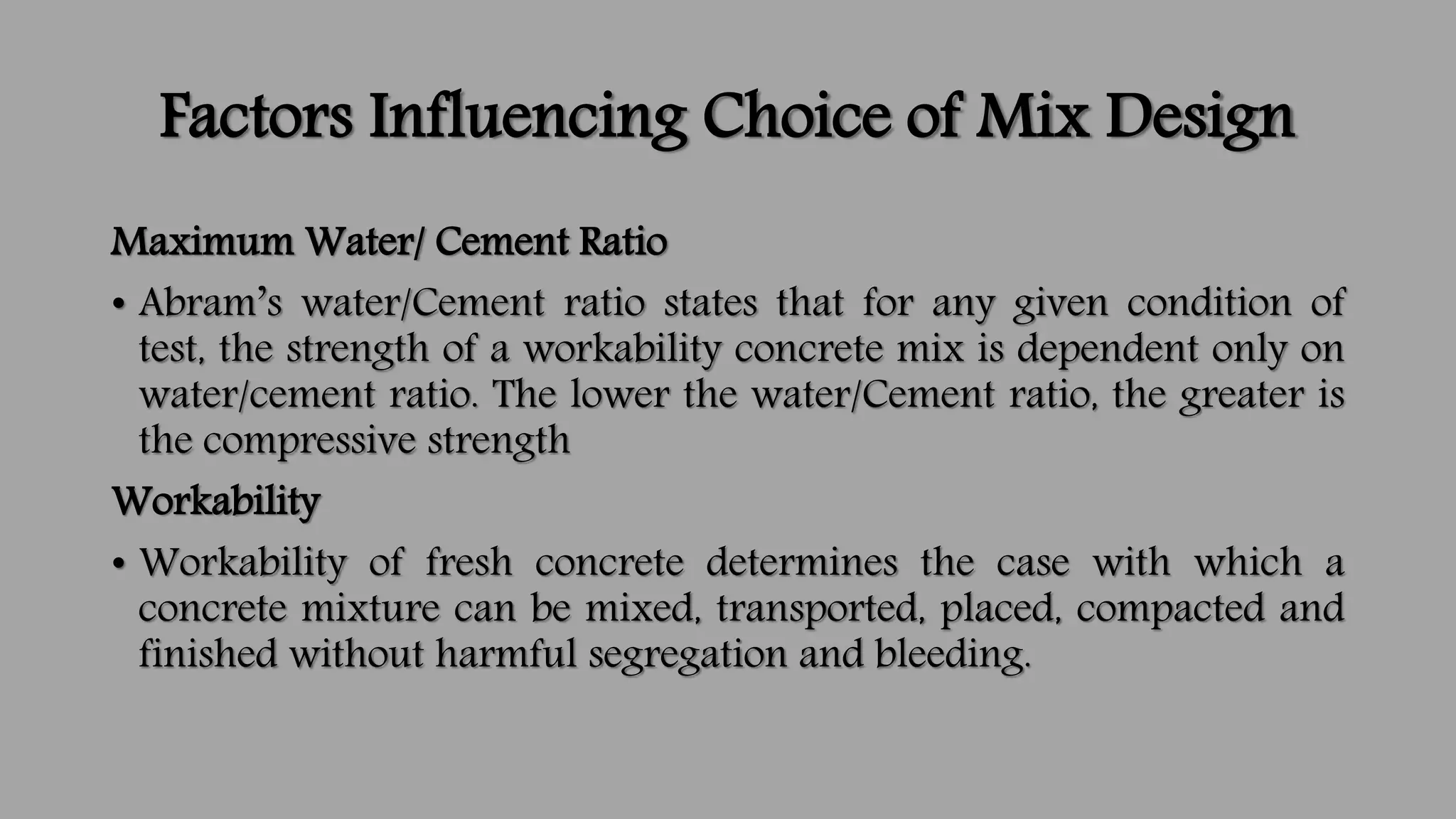 Concrete Mix Design | PPTX