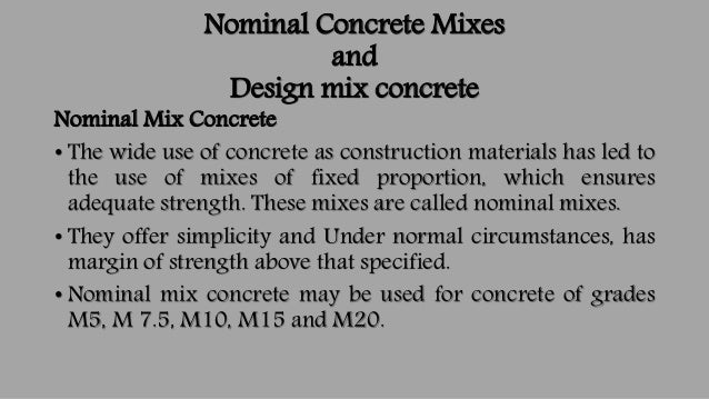 Concrete Mix Design