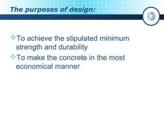 Concrete mix design | PPT