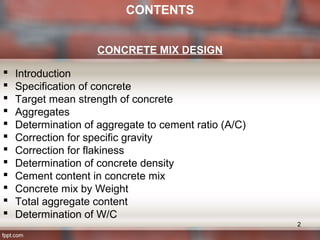 Concrete mix design | PPT | Civil Engineering Industry | Industries