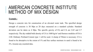 Concrete mix design | PPTX | Civil Engineering Industry | Industries