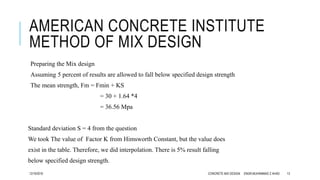 Concrete mix design | PPT