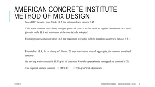 Concrete mix design | PPT