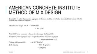 Concrete mix design | PPTX