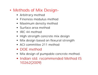 Concrete mix design | PDF