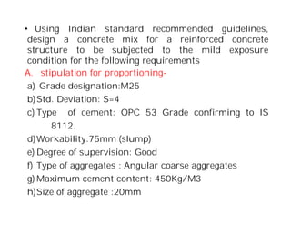 Concrete mix design | PDF