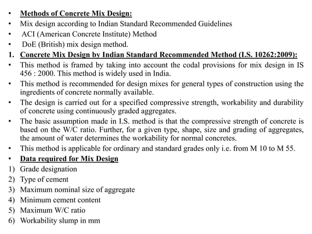 Concrete Mix Design.pdf | Civil Engineering Industry | Industries
