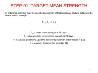 Concrete mix design as per IS 10262 | PPT