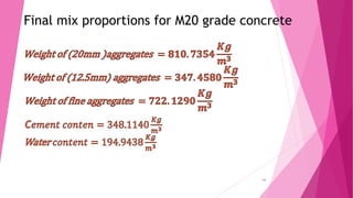 Concrete mix design by packing density method | PPTX