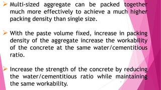 Concrete mix design by packing density method | PPTX