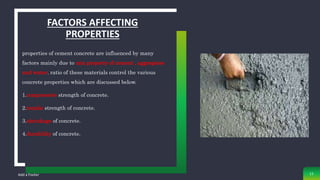 CONCRETE MMBC II cement concrete its use | PPTX