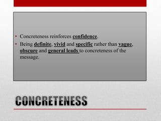 Concreteness (Seven C's of English) | PPTX