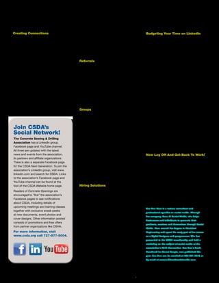 Concrete openings 122012 | PDF | Social Networking | Internet