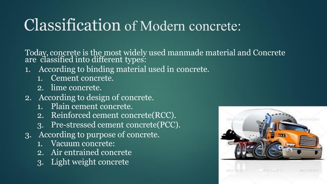 Concrete , CLASSIFICATION OF CONCRETE AND USES | PDF