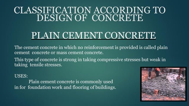 Concrete , CLASSIFICATION OF CONCRETE AND USES | PDF