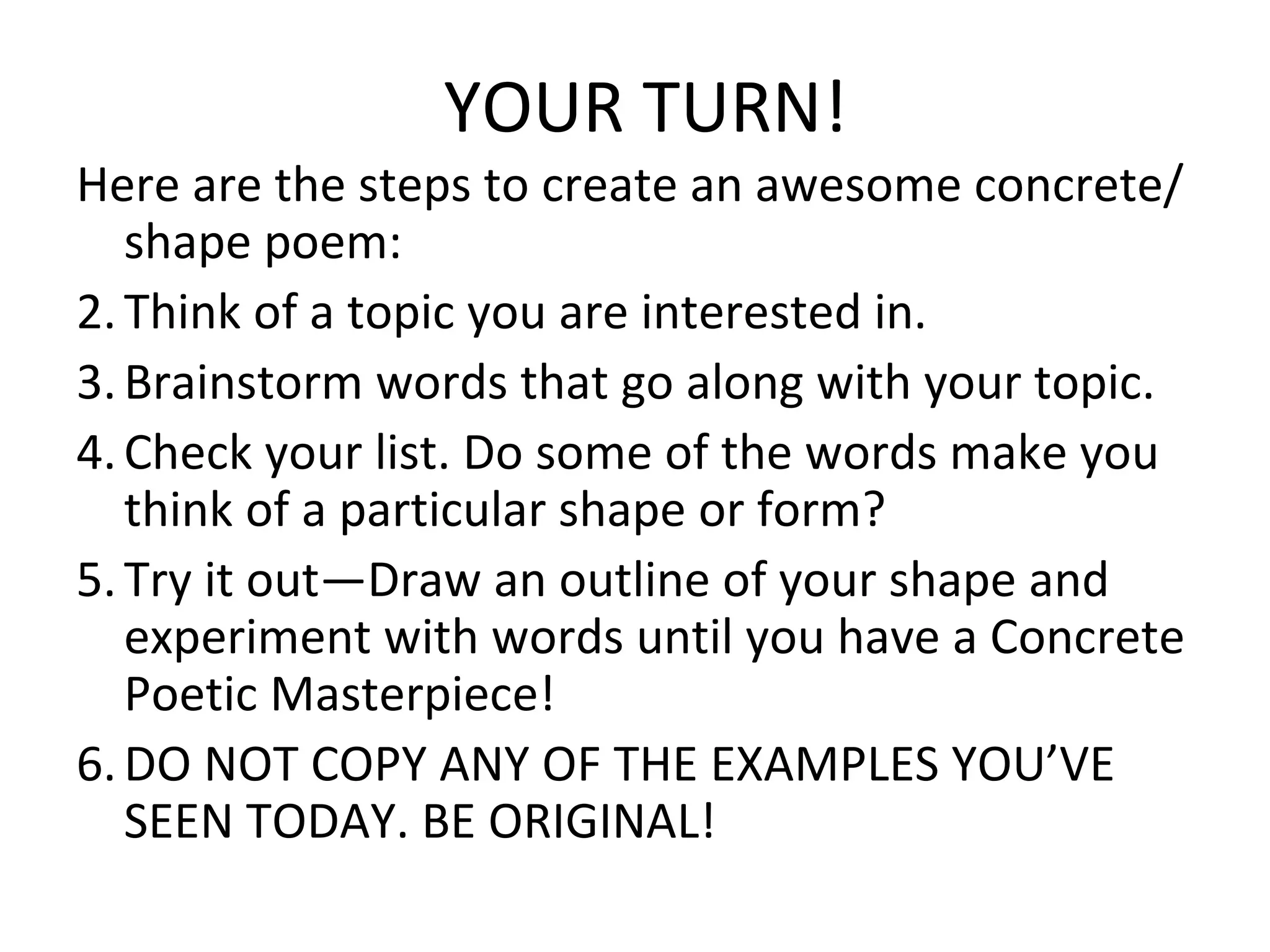 Concrete poems | PPT