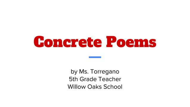 Concrete Poems | PPT